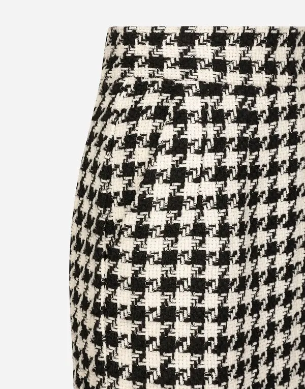 Dolce & Gabbana Long Macro-houndstooth Skirt Skirts