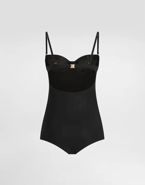 Dolce & Gabbana Balconette One-piece Swimsuit - Black