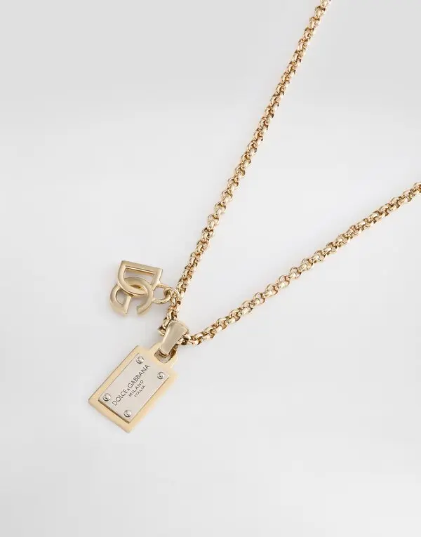 Dolce & Gabbana Dg Logo And Tag Link Necklace