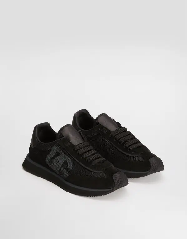 Dolce & Gabbana Mixed-material Dg Cushion Sneakers Sneakers - Black