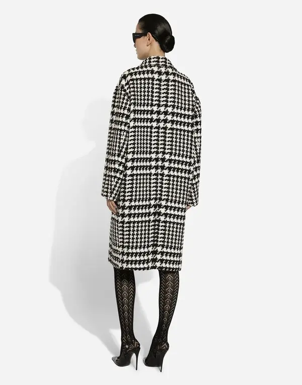 Dolce & Gabbana Oversize Houndstooth Coat Coats And Jackets