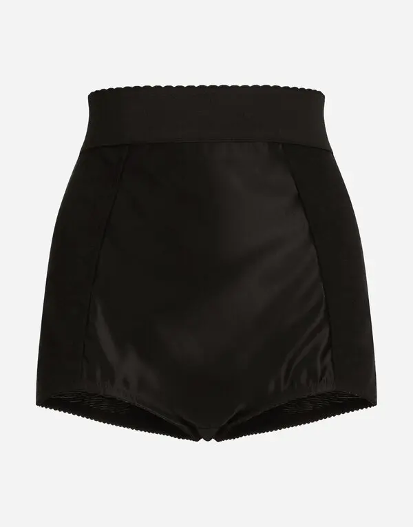 Dolce & Gabbana Corset-style Culotte Pants And Shorts Satin - Black