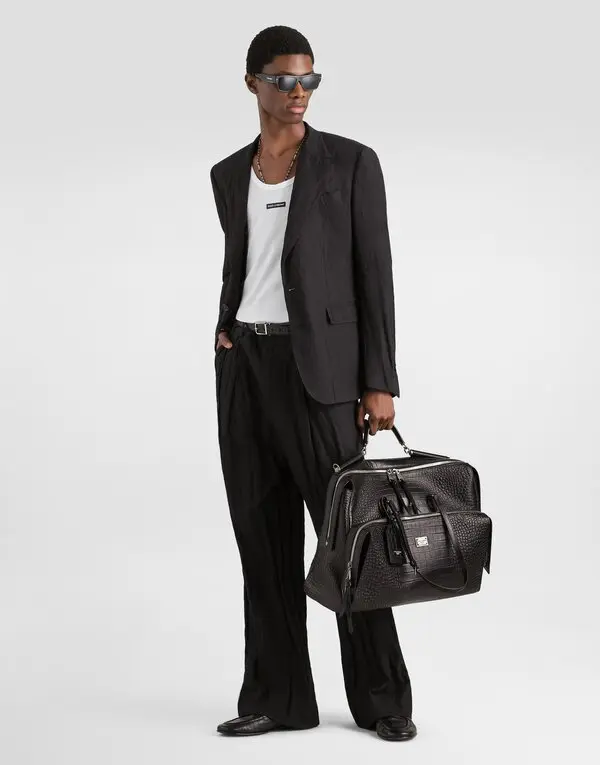 Dolce & Gabbana Stretch Cotton Trousers - Black