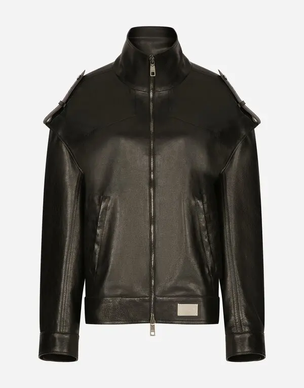 Dolce & Gabbana Oversize Bullskin Jacket Coats And Jackets Leather