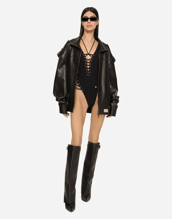 Dolce & Gabbana Oversize Bullskin Jacket Coats And Jackets Leather