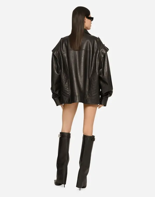 Dolce & Gabbana Oversize Bullskin Jacket Coats And Jackets Leather