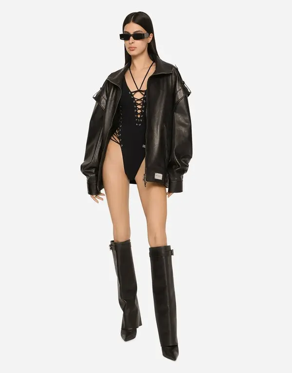 Dolce & Gabbana Oversize Bullskin Jacket Coats And Jackets Leather