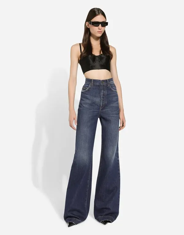 Dolce & Gabbana Flared Denim Jeans Denim And Jeans Multi-colored - Blue