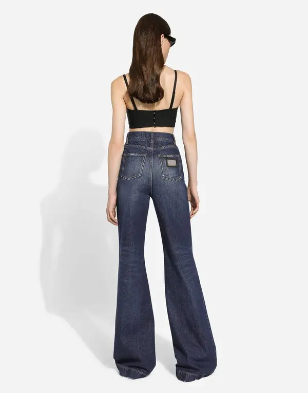 Dolce & Gabbana Flared Denim Jeans Denim And Jeans Multi-colored - Blue