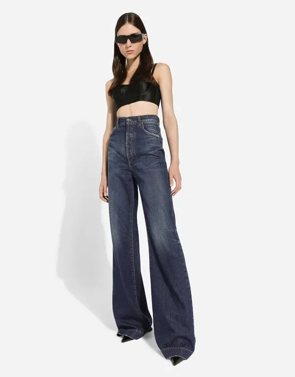 Dolce & Gabbana Flared Denim Jeans Denim And Jeans Multi-colored - Blue