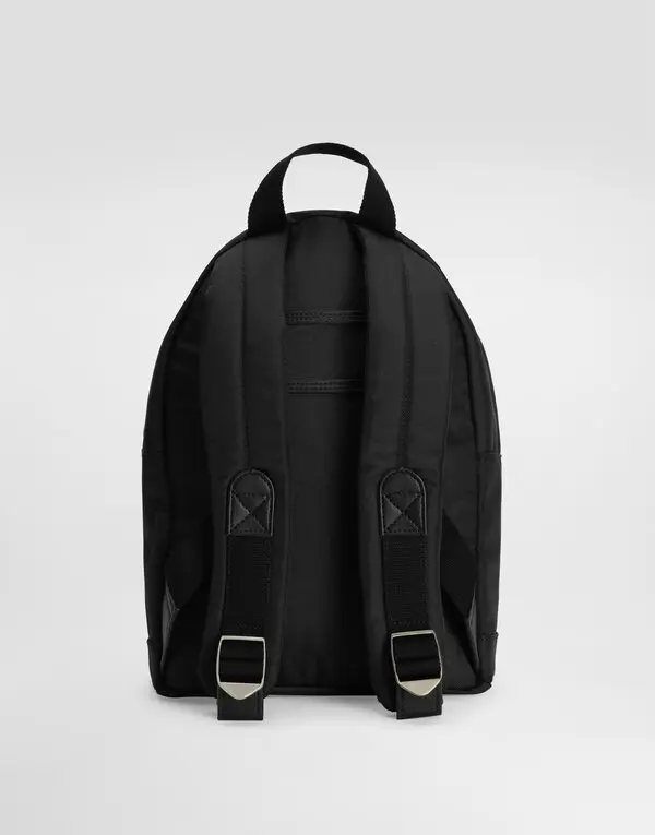 Dolce & Gabbana Nylon Backpack With Dg Patch Accessories - Black