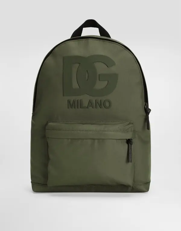 Dolce & Gabbana Nylon Backpack With Dg Patch Accessories - Green