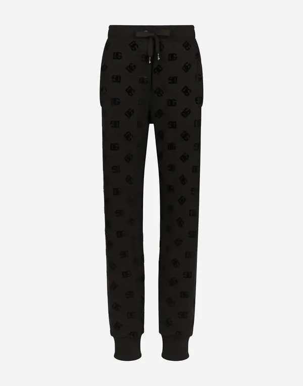 Dolce & Gabbana Jersey Jogging Pants With Flocked Dg Logo Print