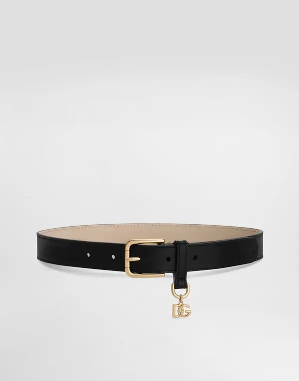 Dolce & Gabbana Calfskin Logo Belt Accessories Leather