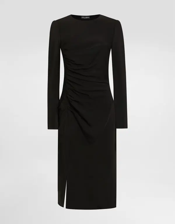 Dolce & Gabbana Structured Cady Dress Dresses Viscose - Black