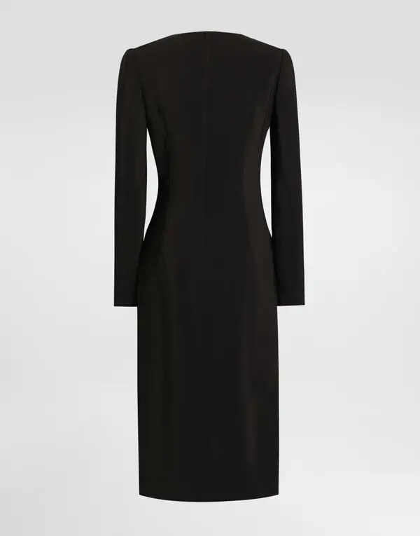 Dolce & Gabbana Structured Cady Dress Dresses Viscose - Black