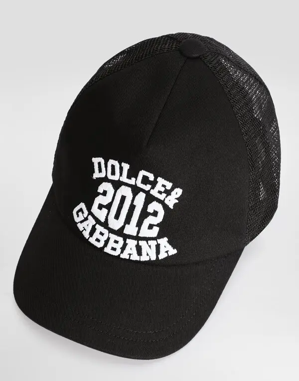 Dolce & Gabbana Twill And Mesh Baseball Hat With Embroidery Accessories