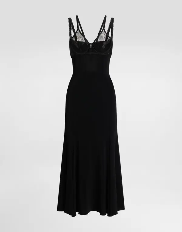 Dolce & Gabbana Organza Godet Dress Dresses - Black