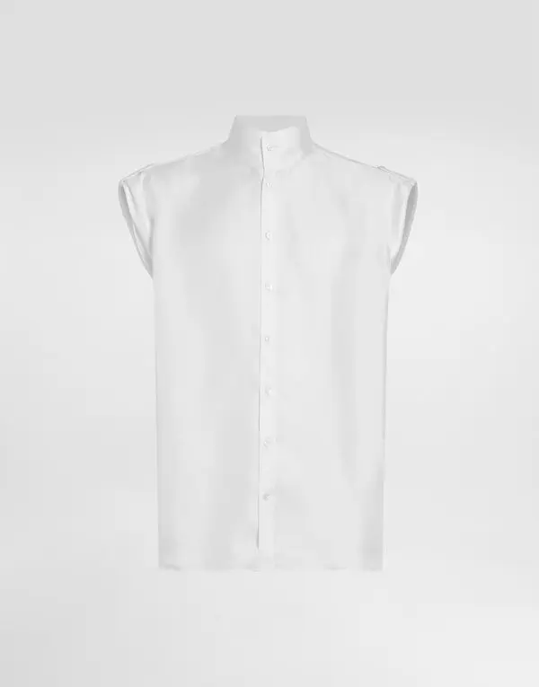 Dolce & Gabbana Hawaii Silk Twill Shirt Shirts - White