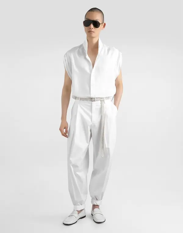 Dolce & Gabbana Hawaii Silk Twill Shirt Shirts - White