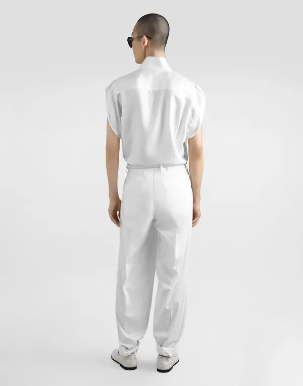 Dolce & Gabbana Hawaii Silk Twill Shirt Shirts - White