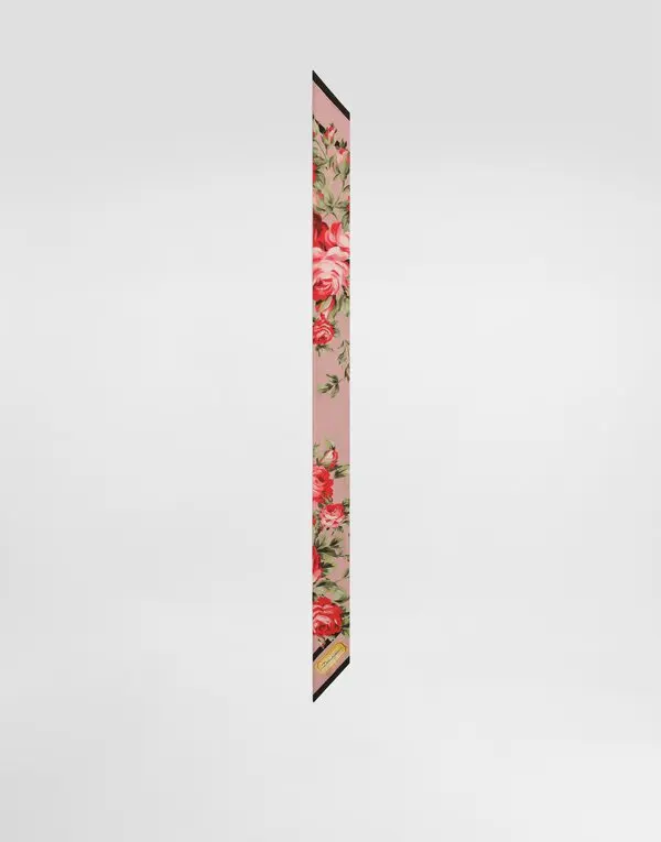 Dolce & Gabbana Rose Bouquet-print Silk Twill Bandeau 6x100 Collection