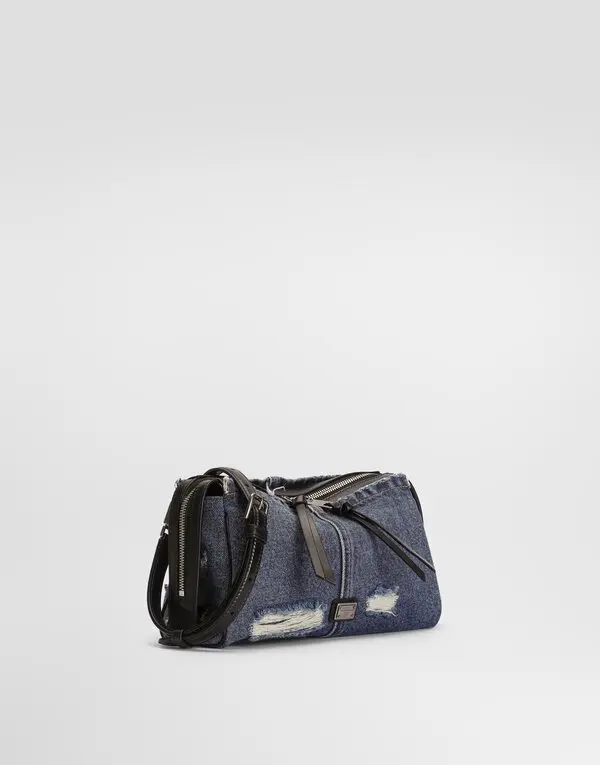 Dolce & Gabbana Vittoria Patchwork Denim Shoulder Bag