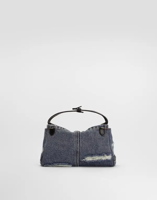 Dolce & Gabbana Vittoria Patchwork Denim Shoulder Bag