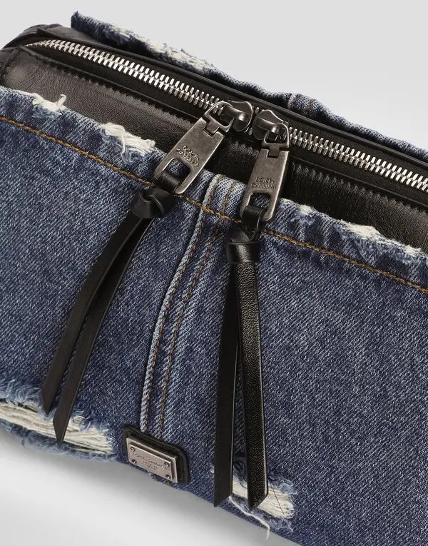 Dolce & Gabbana Vittoria Patchwork Denim Shoulder Bag