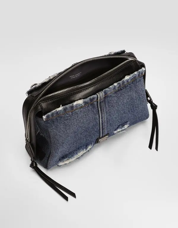Dolce & Gabbana Vittoria Patchwork Denim Shoulder Bag