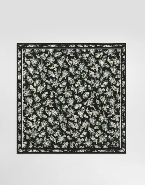Dolce & Gabbana 70x70 Small Flower Bouquet-print Silk Twill Scarf Scarves And Silks - Multicolor