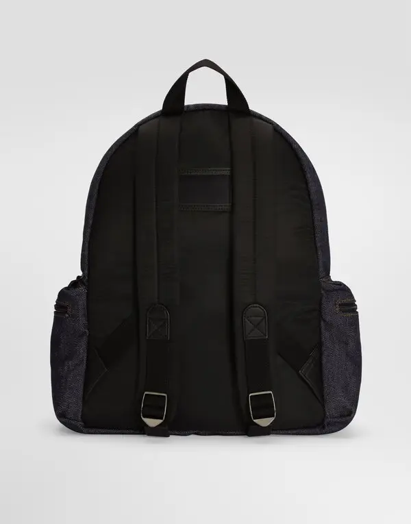 Dolce & Gabbana Denim Backpack With Logo Accessories