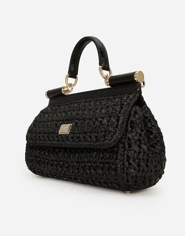 Dolce & Gabbana Elongated Sicily Handbag Handbags - Black