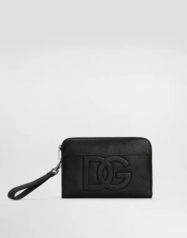 Dolce & Gabbana Medium Deerskin Pouch Briefcase And Clutches - Black