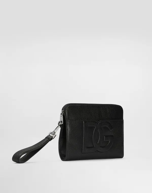 Dolce & Gabbana Medium Deerskin Pouch Briefcase And Clutches - Black