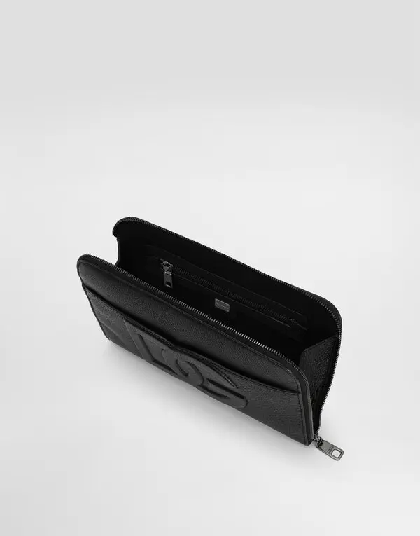 Dolce & Gabbana Medium Deerskin Pouch Briefcase And Clutches - Black