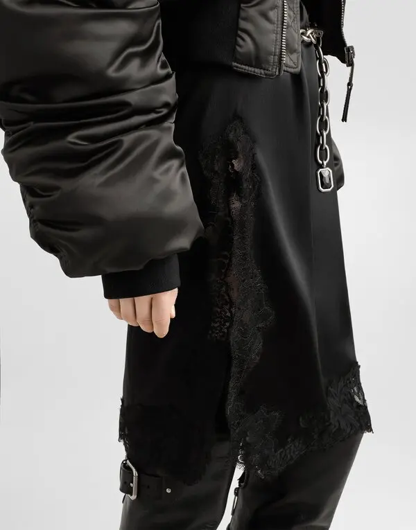 Dolce & Gabbana Satin Midi Skirt Skirts