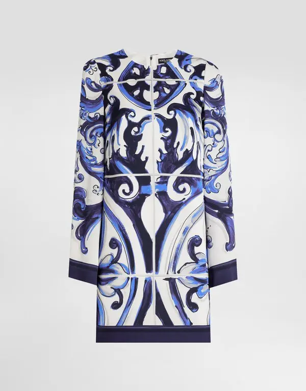 Dolce & Gabbana Dg Exclusive Majolica- Charmeuse Dress Dresses - Print