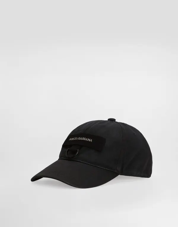 Dolce & Gabbana Drill Baseball Cap Hats And Gloves - Black