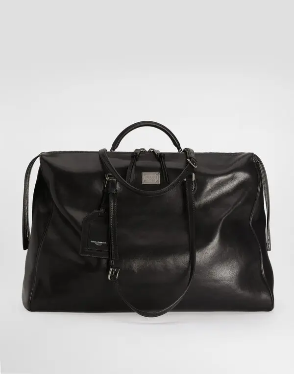 Dolce & Gabbana Calfskin Vittoria Bag Crossbody Bags - Black