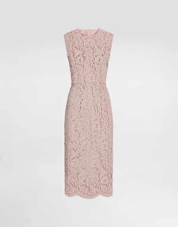 Dolce & Gabbana Cordonetto Lace Sheath Dress - Pink