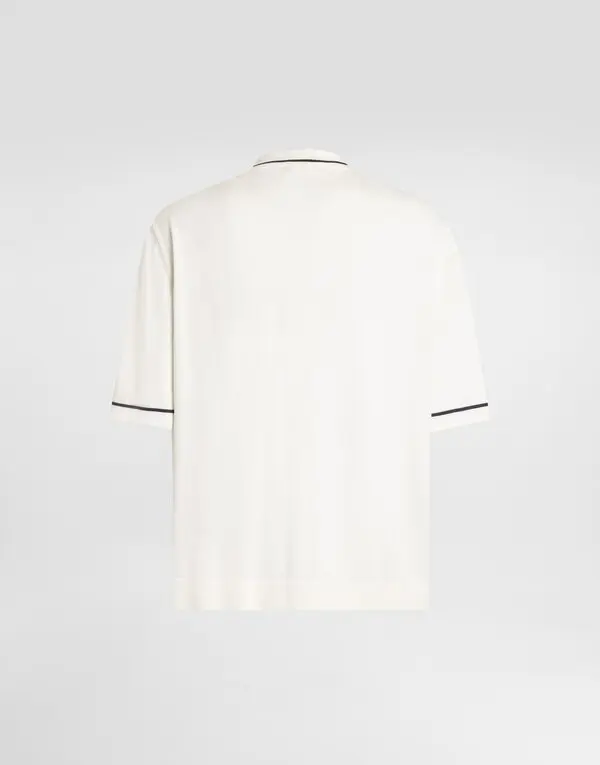 Dolce & Gabbana Silk And Cotton Shirt With Twill Sweaters And Cardigans - Multicolor