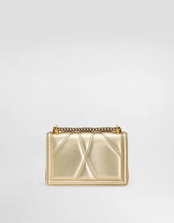 Dolce & Gabbana Medium Devotion Bag In Quilted Nappa Leather Shoulder And Crossbody Bags Leather - Gold