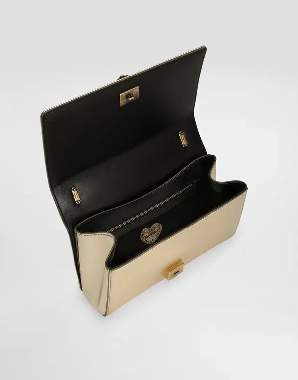 Dolce & Gabbana Medium Devotion Bag In Quilted Nappa Leather Shoulder And Crossbody Bags Leather - Gold