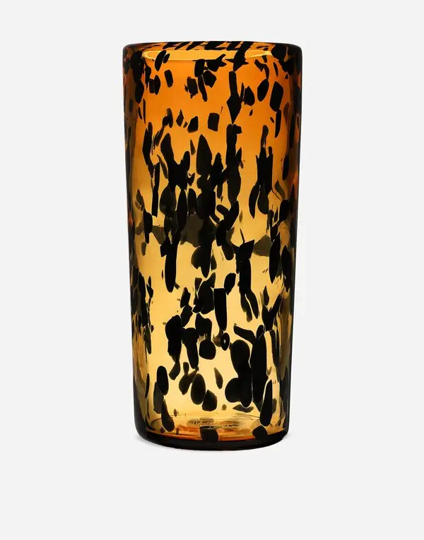 Dolce & Gabbana Cylindrical Murano Glass Vase Large Vases - Multicolor