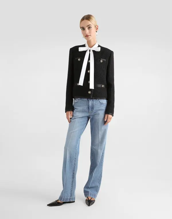 Dolce & Gabbana Loose Denim Jeans With Pressed Pleat Denim And Jeans Multi-colored