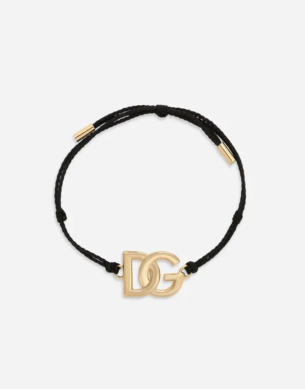 Dolce & Gabbana Cord Bracelet With Large Dg Logo Bijoux Multi-colored Metal - Multicolor