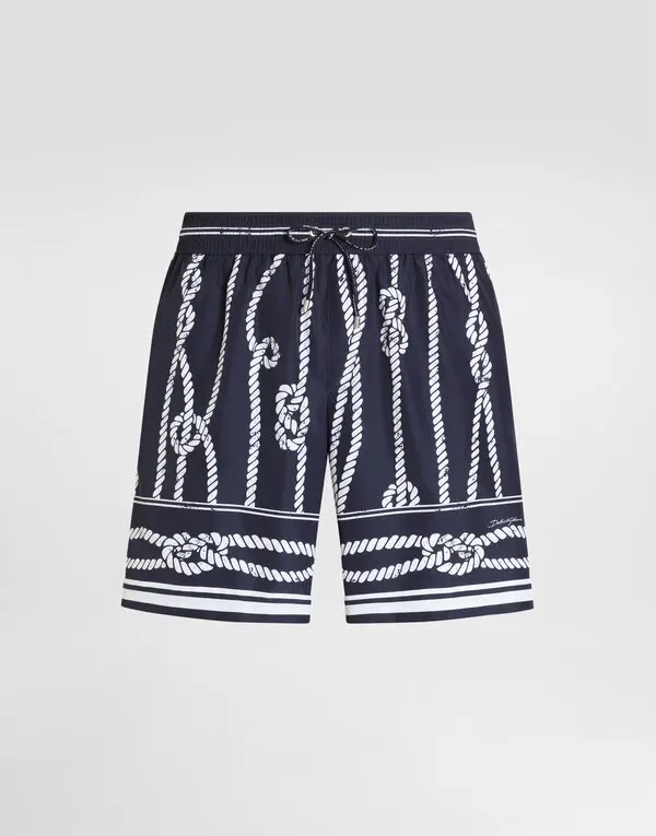 Dolce & Gabbana Marina-print Swim Boxer Shorts - Multicolor