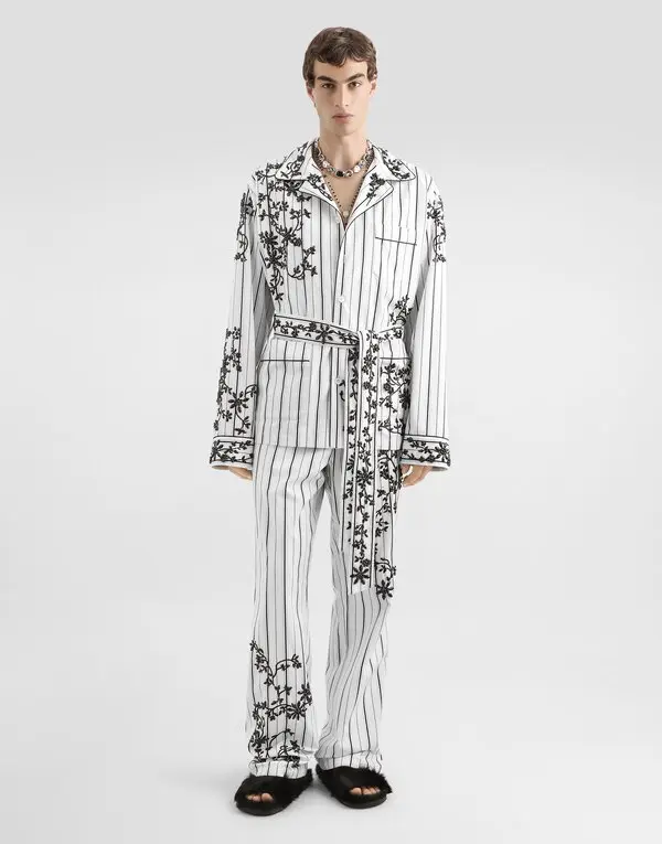 Dolce & Gabbana Vanity Robe With Embroidery Shirts Multi-colored