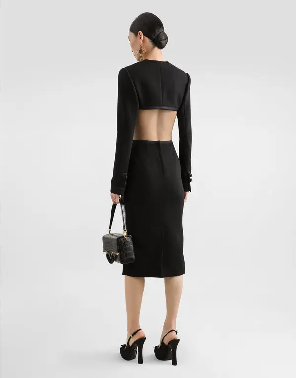 Dolce & Gabbana Wool Crepe Shrug Coats And Jackets
